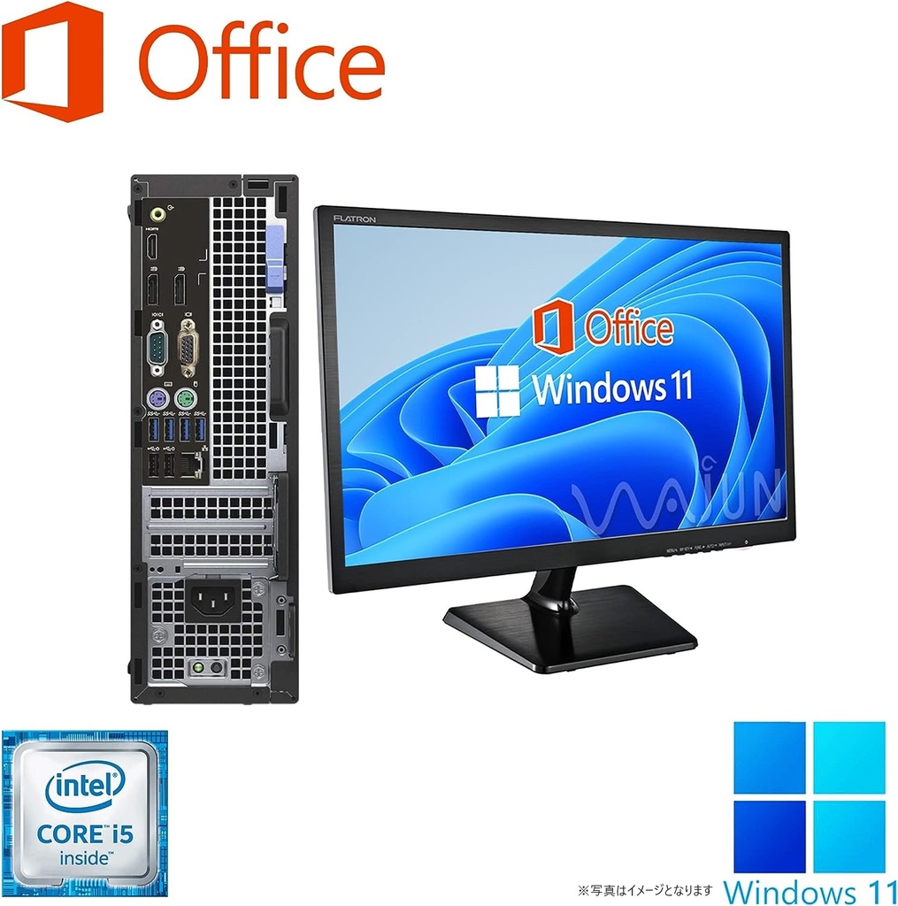 DELL OptiPlexシリーズ 中古デスクトップパソコン/22型液晶セット/Win 11 Pro/MS Office H&B 2019/Core i5-6500/WIFI ...